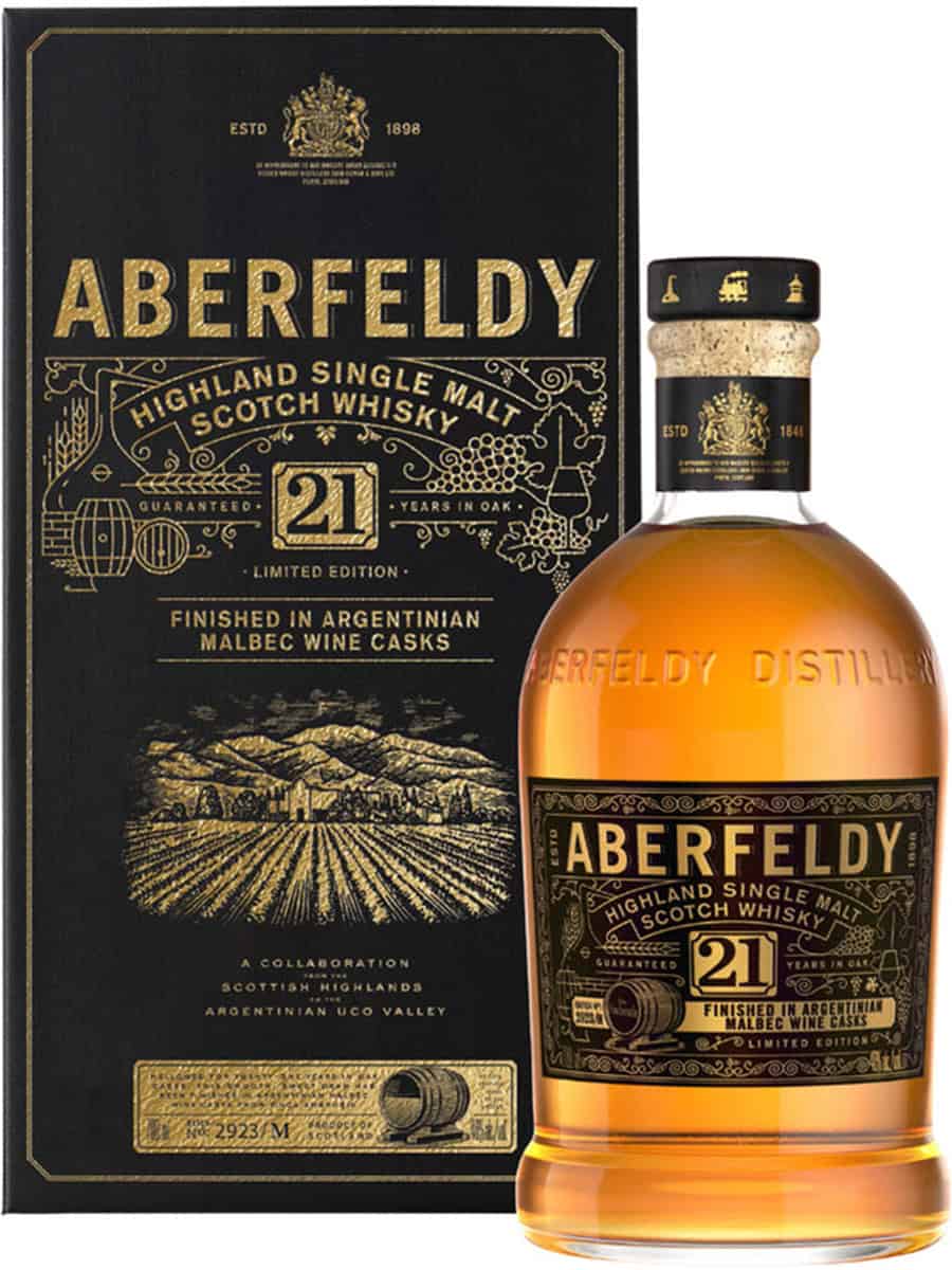 Aberfeldy 21 Year Old Argentinian Malbec Cask Single Malt Scotch Whisky ...
