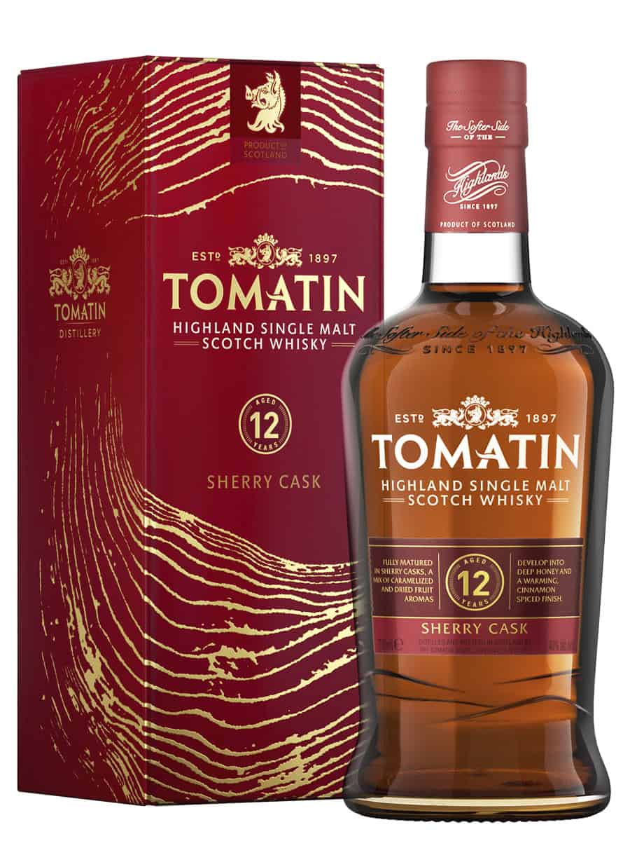 Tomatin 12 Year Old Sherry Cask Release Highland Single Malt Scotch ...
