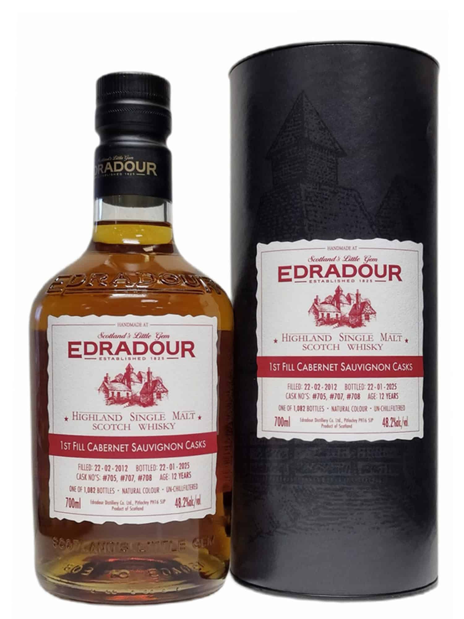 Edradour 12 Year Old 2012 St. Michael-Eppan 1st-Fill Cabernet Sauvignon ...